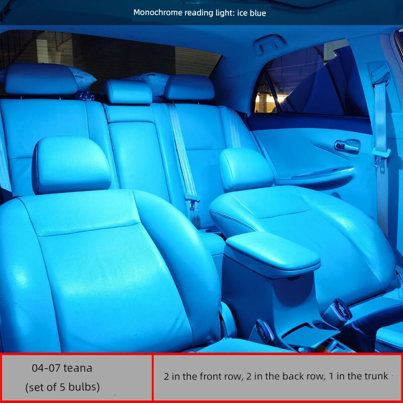 Nissan Teana 2004-2007 Внутренняя лампа для чтения с 5 светодиодными лампочками, цвет: ледяной синий