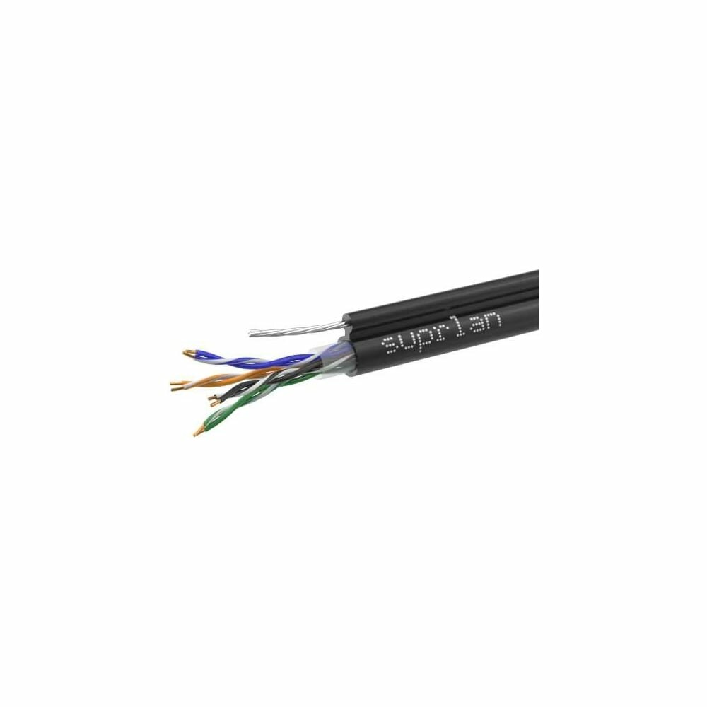 Сетевой интернет кабель витая пара SUPRLAN медный Standard UTP Cat.5e 4x2xAWG24 Cu PE внешний T-FG8 (трос) 305м 01-0322-1