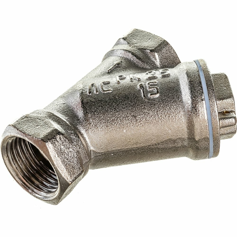 Сетчатый фильтр для воды VALFEX 1/2" ВР/ВР никелированная латунь, под пломбу 46Б5фт1 VF.192. LN0.012. Bir
