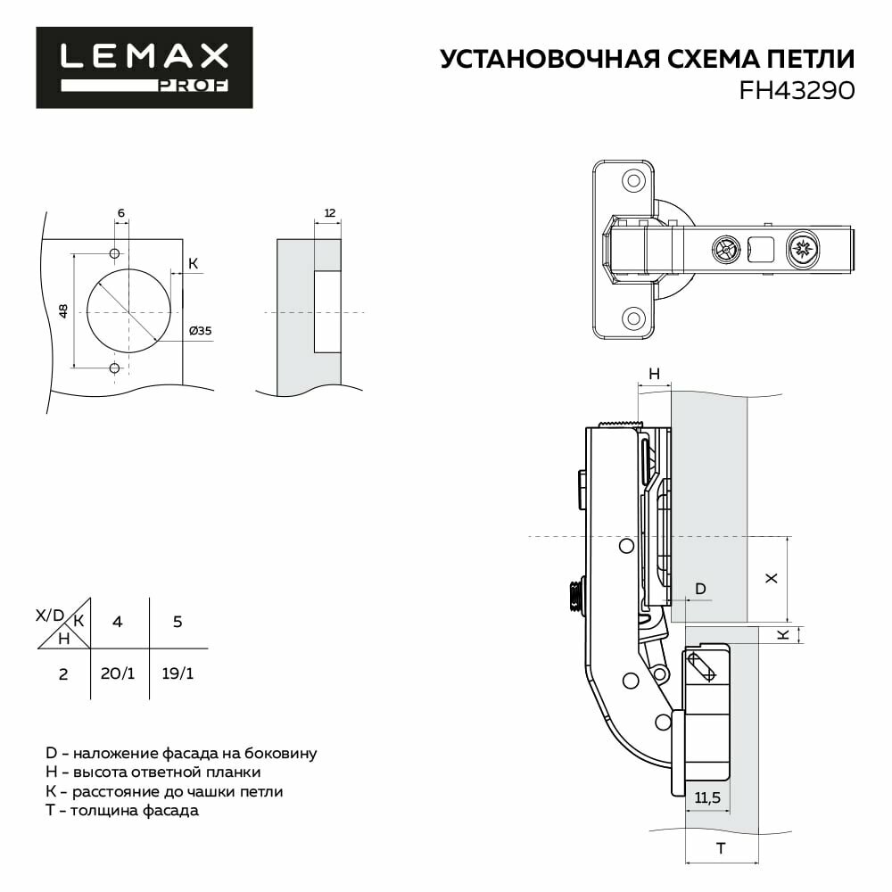 Угловая петля Lemax PROF 90 градусов FH43290 — фото 1