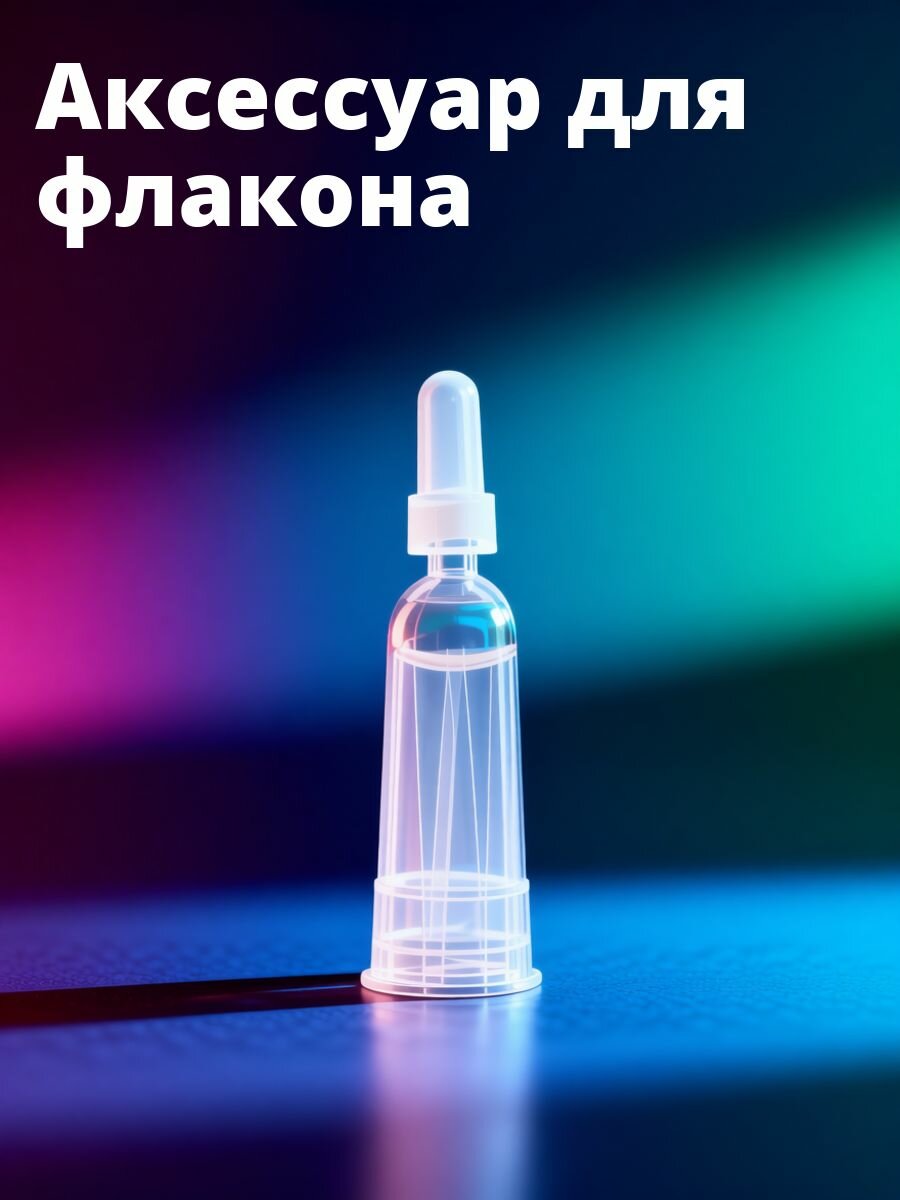 Крышка-капельница для ампул из прозрачного пластика с гибкой горловиной и защитой рук, 10 штук