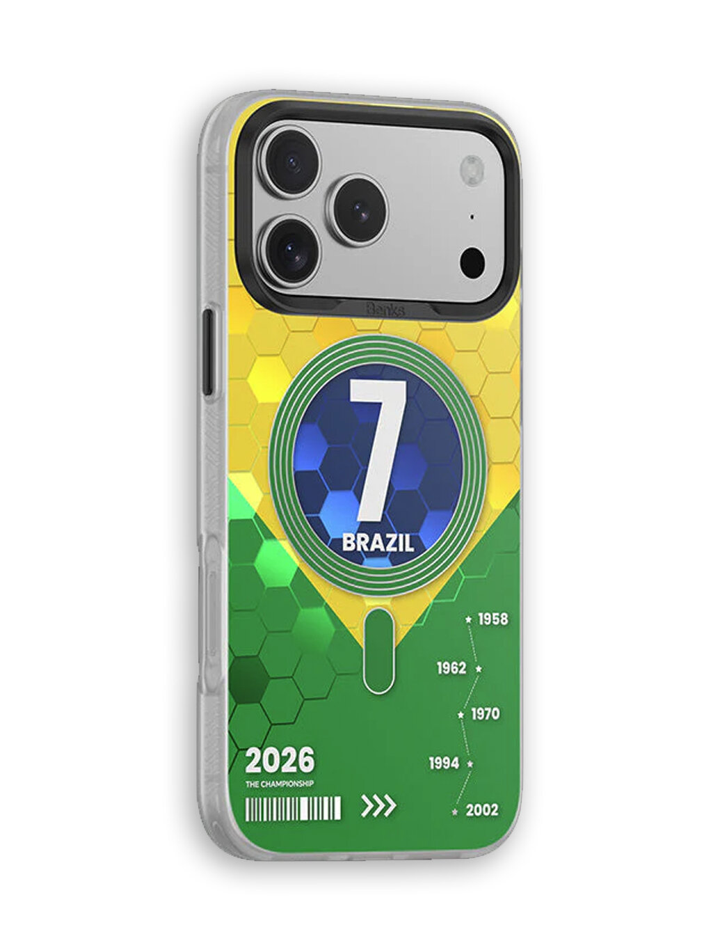 Чехол Benks для iPhone 17 Pro Dynamic Brazil (MagSafe)