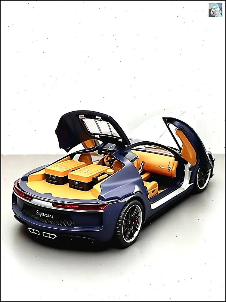 Металлический спортивный автомобиль Бугатти из сплава 15cm(масштаб 1/32)