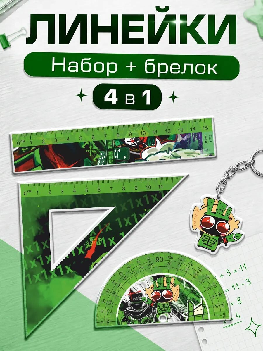 Канцелярия для школы набор линеек forsaken 1x1x1x1