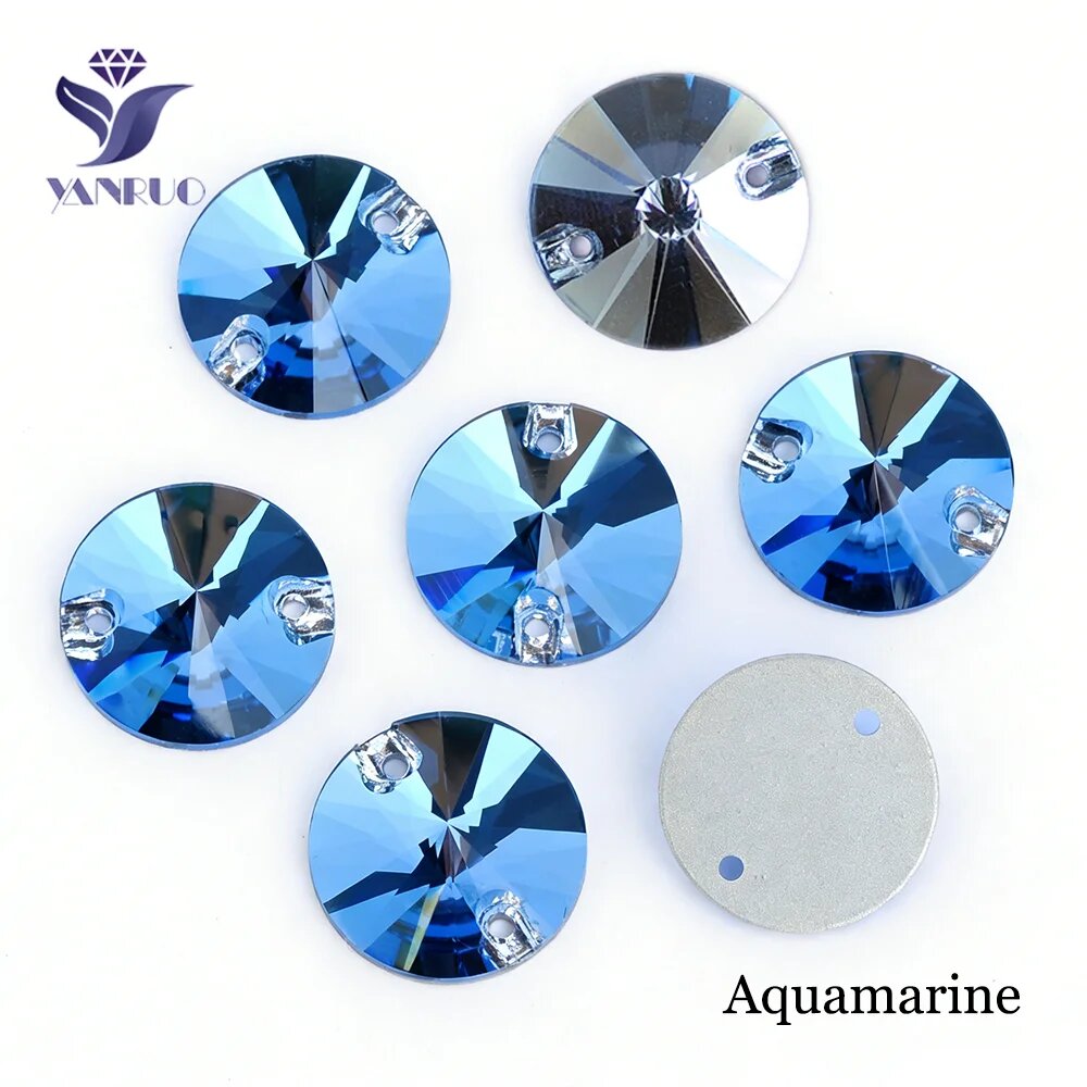 Стразы YANRUO Aquamarine 10мм 35шт