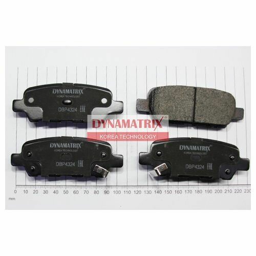 Комплект задних тормозных колодок Dynamatrix-Korea DBP4324
