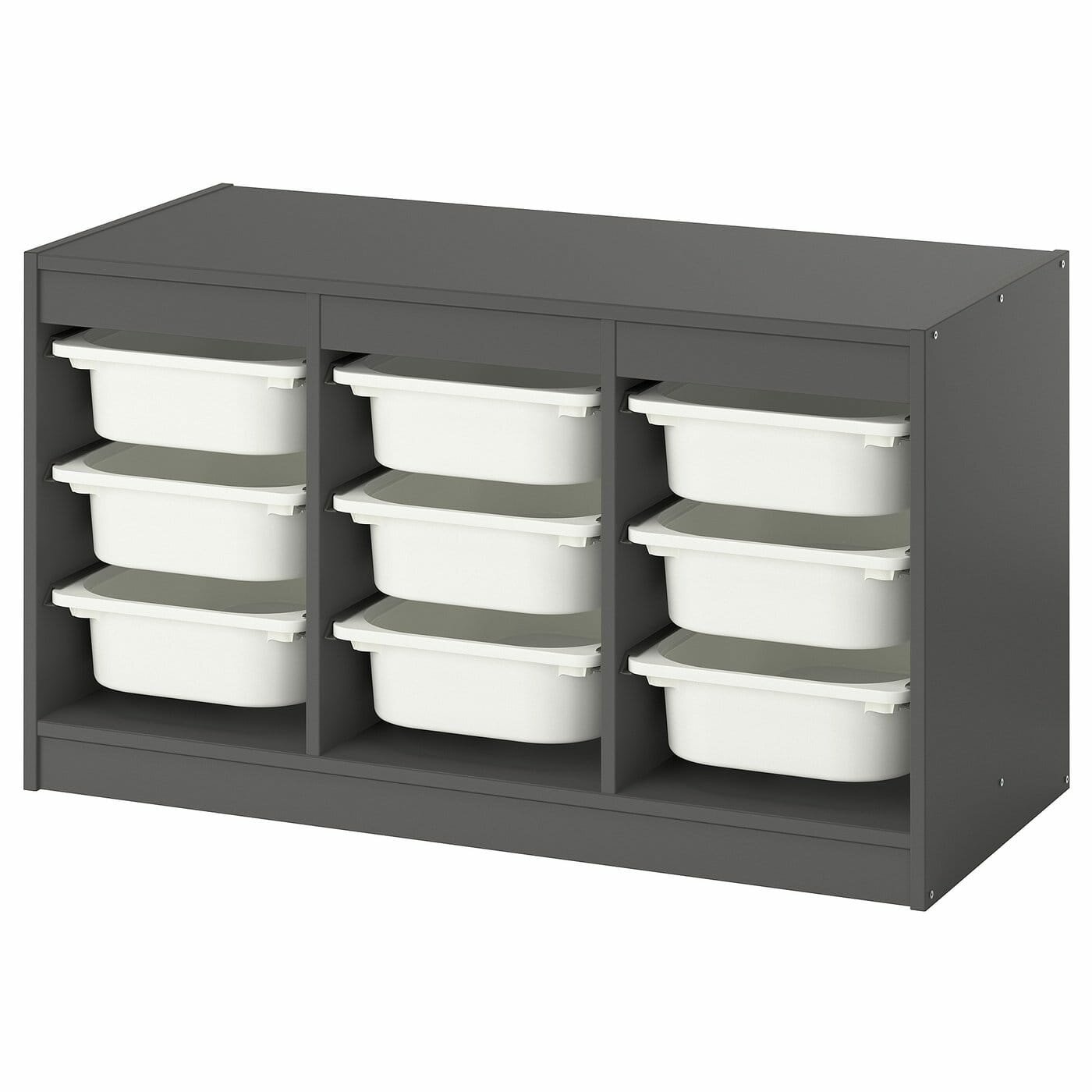Стеллаж ikea trofast, серый/белый, 99x44x56 см 395.749.45