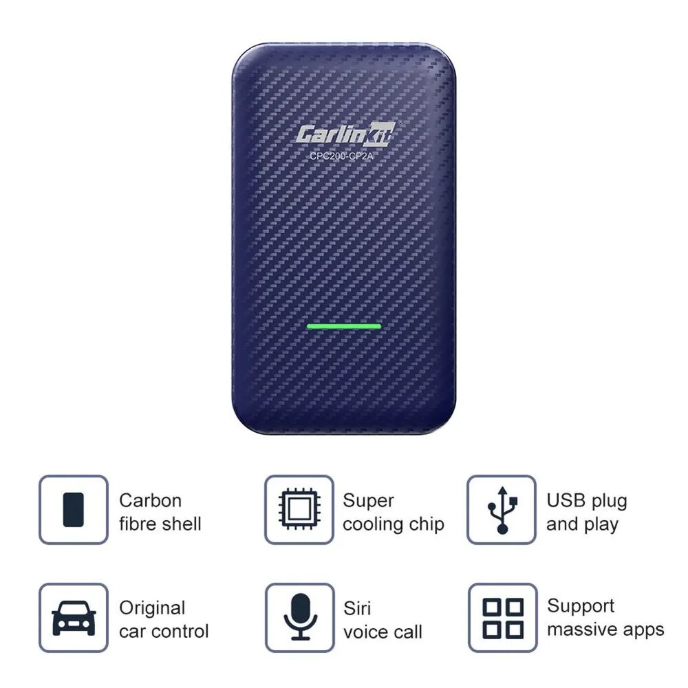 Адаптер Carlinkit с функцией голосового управления, совместим с iPhone