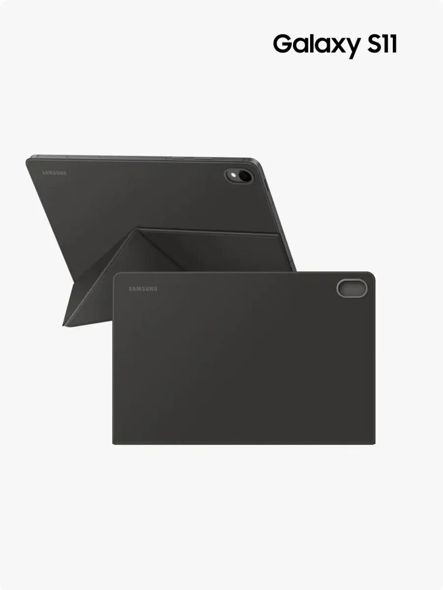 Чехол для Samsung Galaxy Tab S11, черный чехол-обложка с подставкой