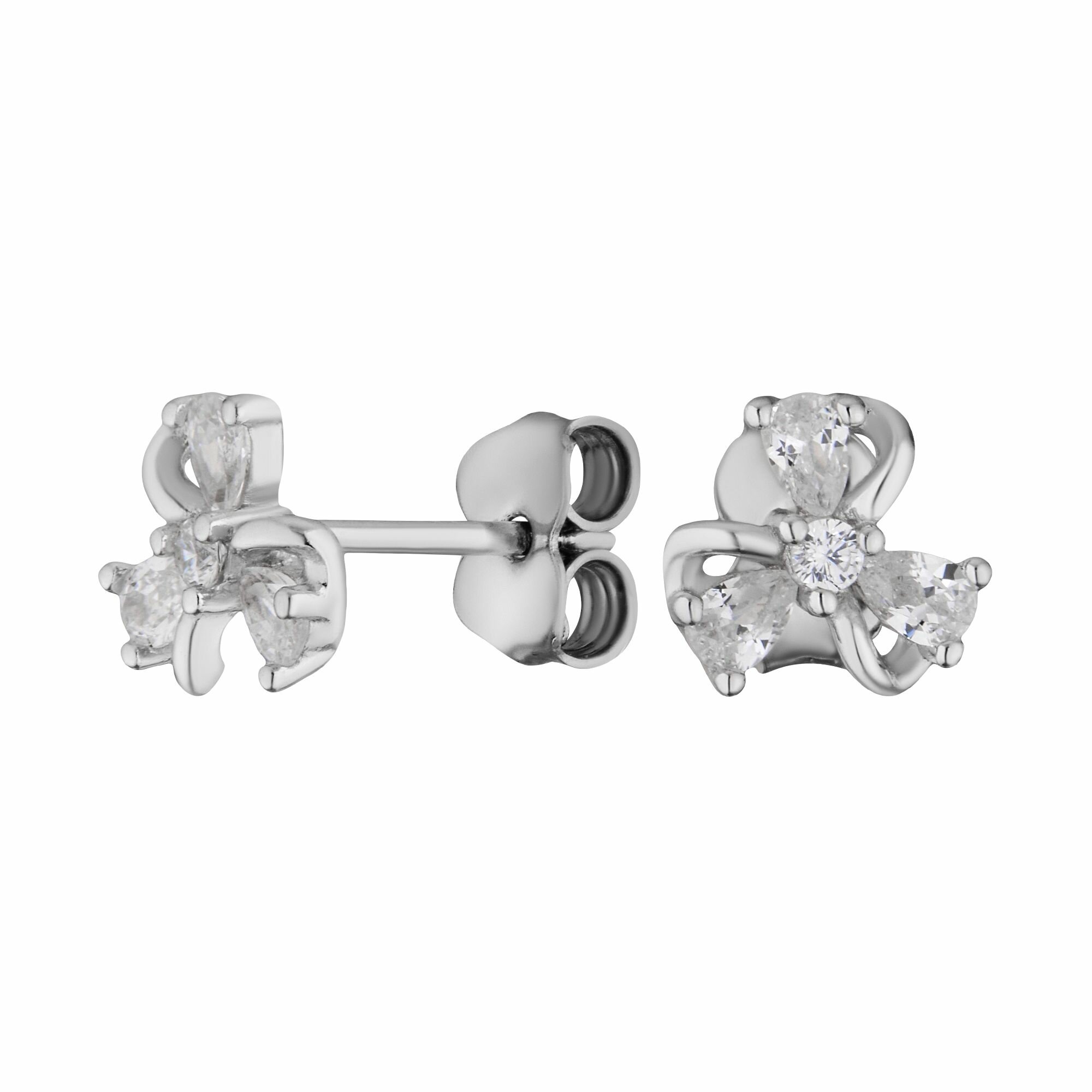 Серьги, серебро, 925 проба, фианит