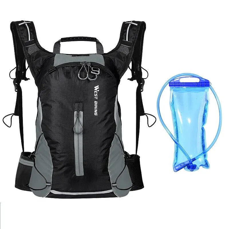 Велосипедный рюкзак West Biking 16 л зелёный/серый Gray With Water Bag