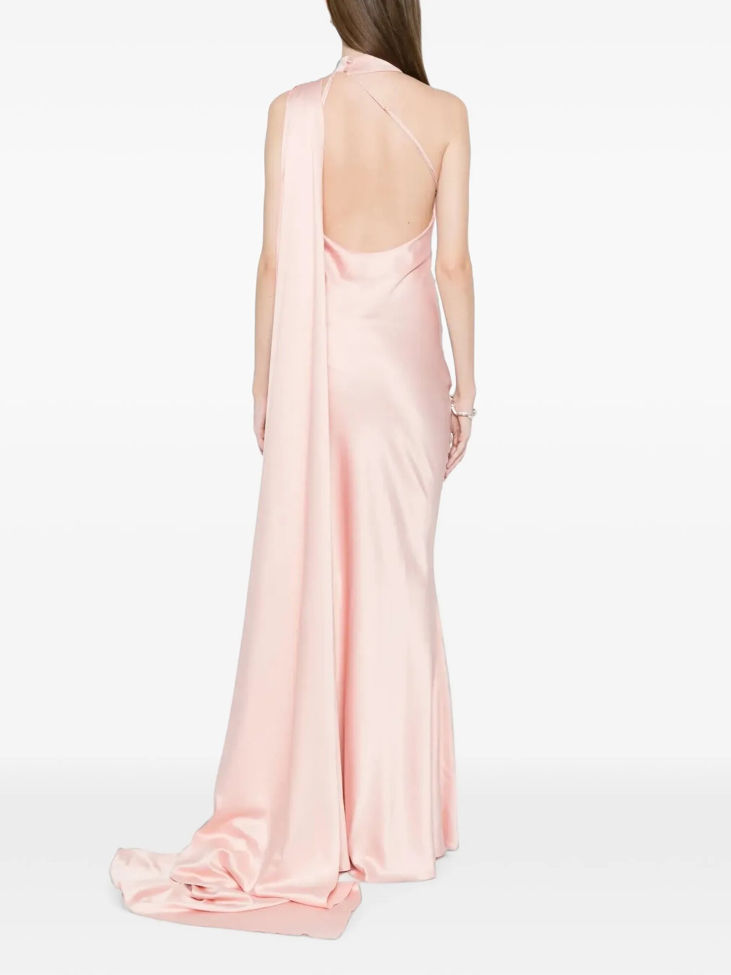 Платье Actualee One-shoulder draped dress, размер 40, розовый — фото 1