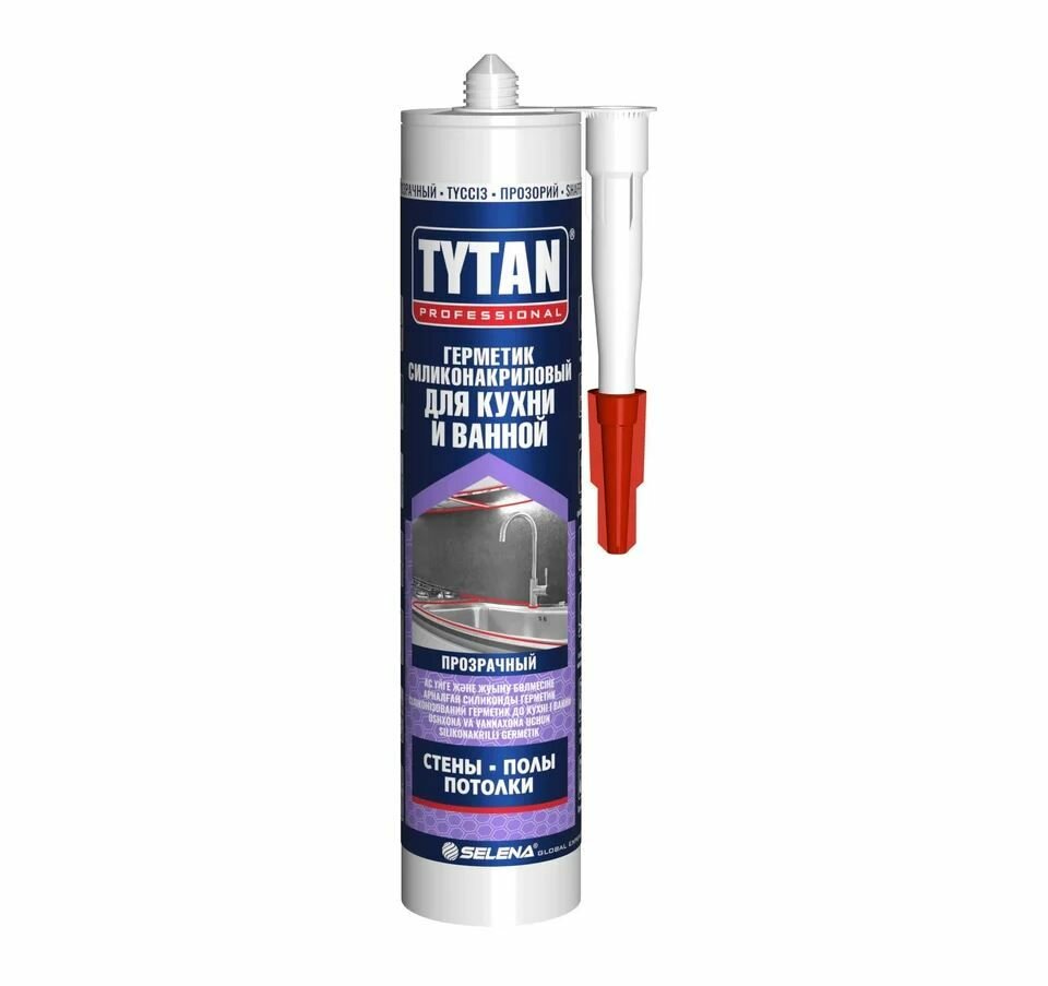 Tytan Professional Герметик Силиконакриловый для Кухни и Ванной белый 280мл