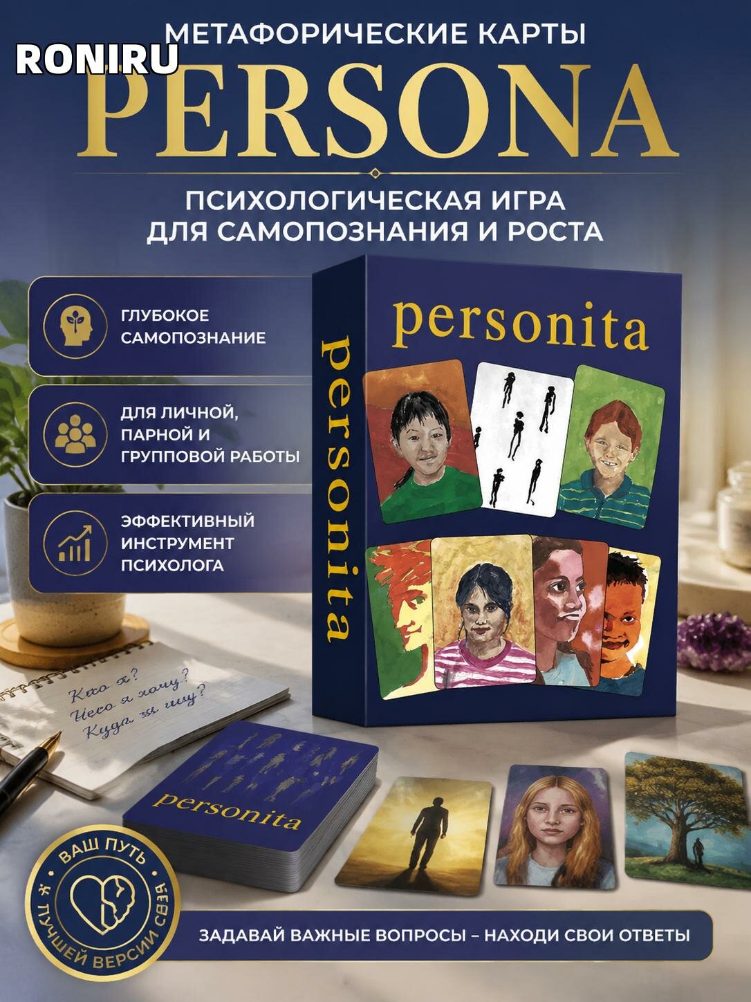 Метафорические карты Persona — психологическая трансформационная игра для самопознания и личностного роста в работе