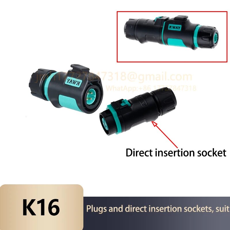 Водонепроницаемый авиационный разъем KWAY K16, 4pin