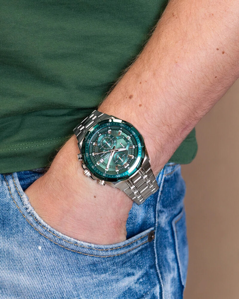 CASIO Edifice, зеленый, — фото 1