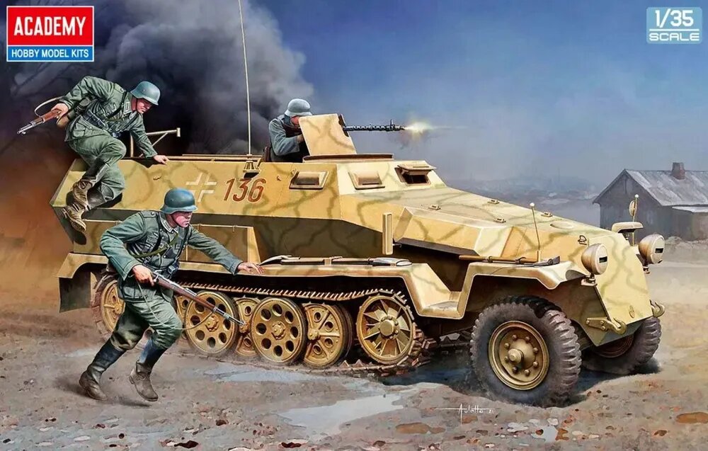 Academy 13540 1/35 German Sd.kfz. 251/1 Ausf. C Half Track бронированная машина сборная модель БТР