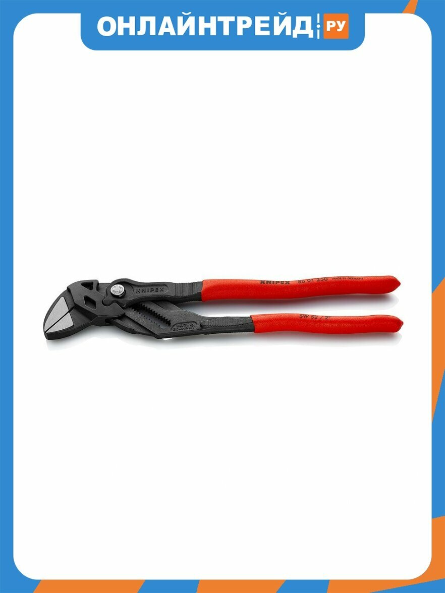 Клещи переставные-гаечный ключ Knipex 8601250SB c противоскользящими рукоятками фосфатированные, черного цвета 250 mm