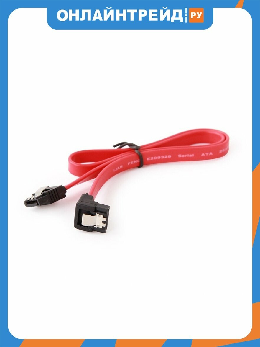 Кабель Bion SATA III металлическая защелка с угловым разъемом, 50см (BXP-SATAM-DATA90-50CM)