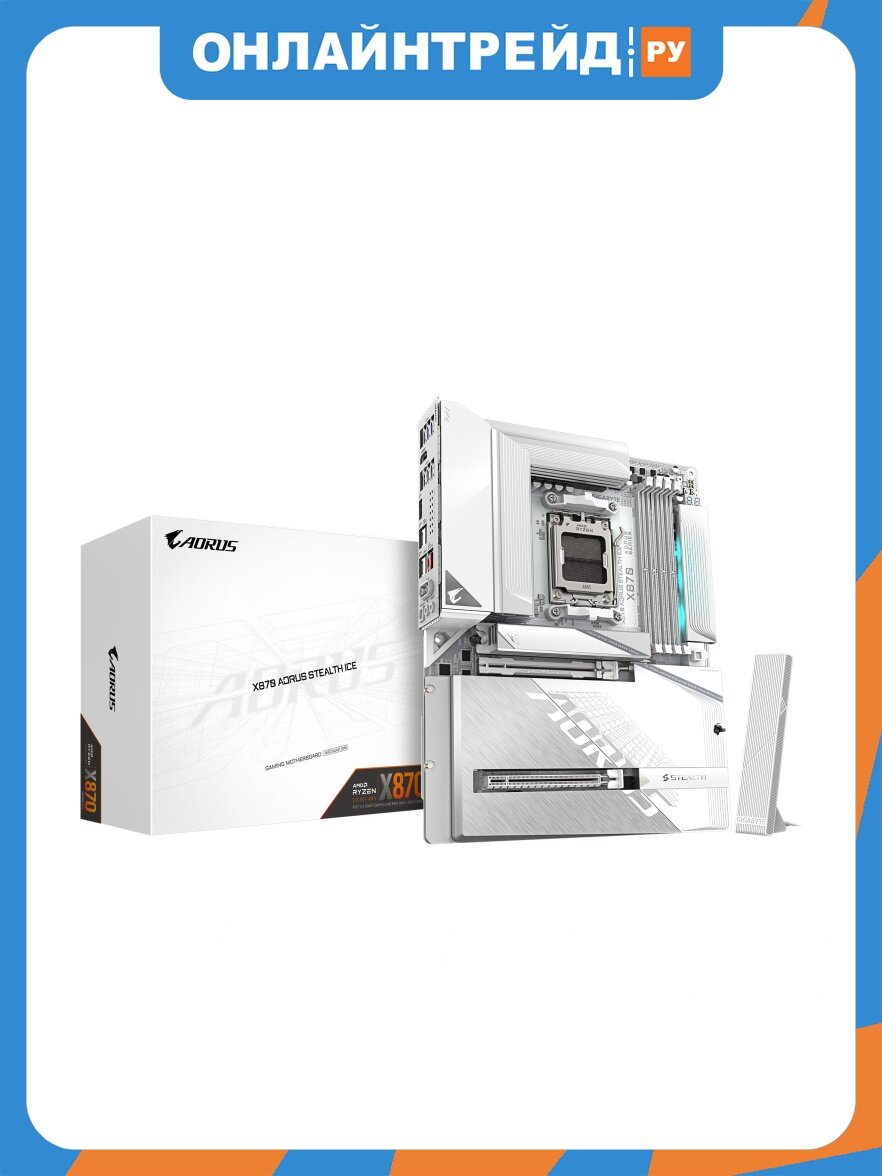 Материнская плата Gigabyte X870 AORUS STEALTH ICE (AM5, ATX)