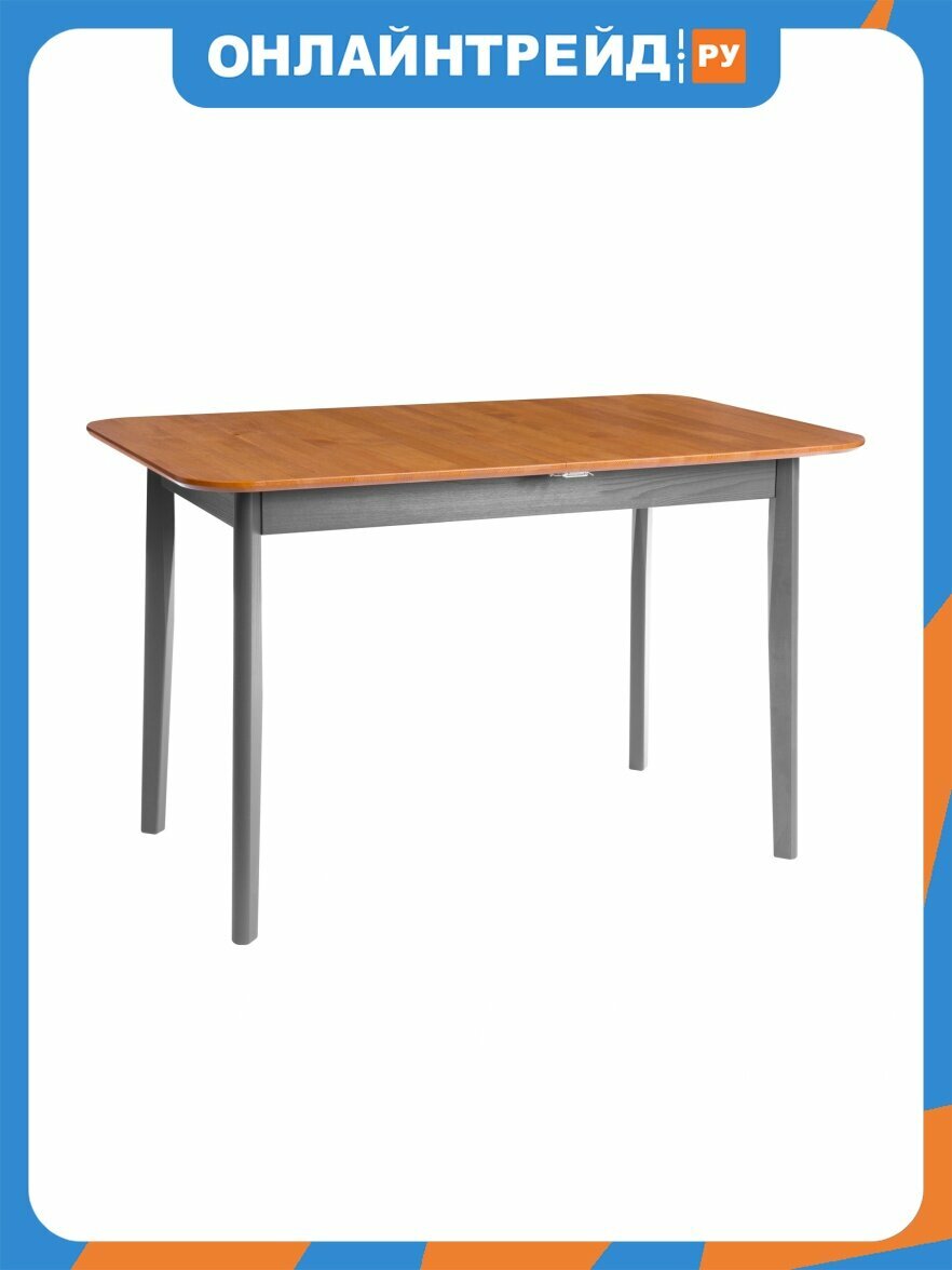 Стол Tetchair Соната Люкс раздвижной/Sonata Lux extension table, 120х75х75 см массив сосны, антик /графит