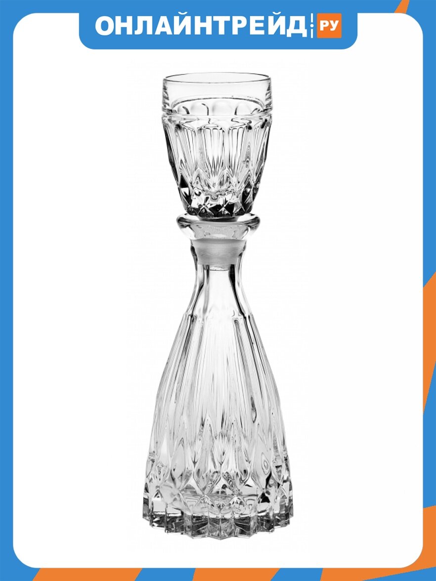 Графин с рюмкой Crystal Bohemia One man bottle, 140 мл (БПХ557)