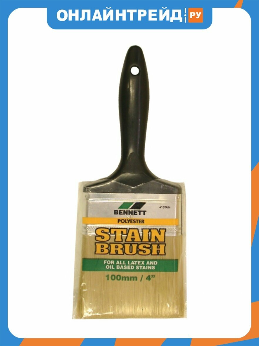 Кисть из полиэстера 100мм Bennett Tools & Hardwares BENNETT TOOLS ANF HARDWARES для лессирующих составов, пластик