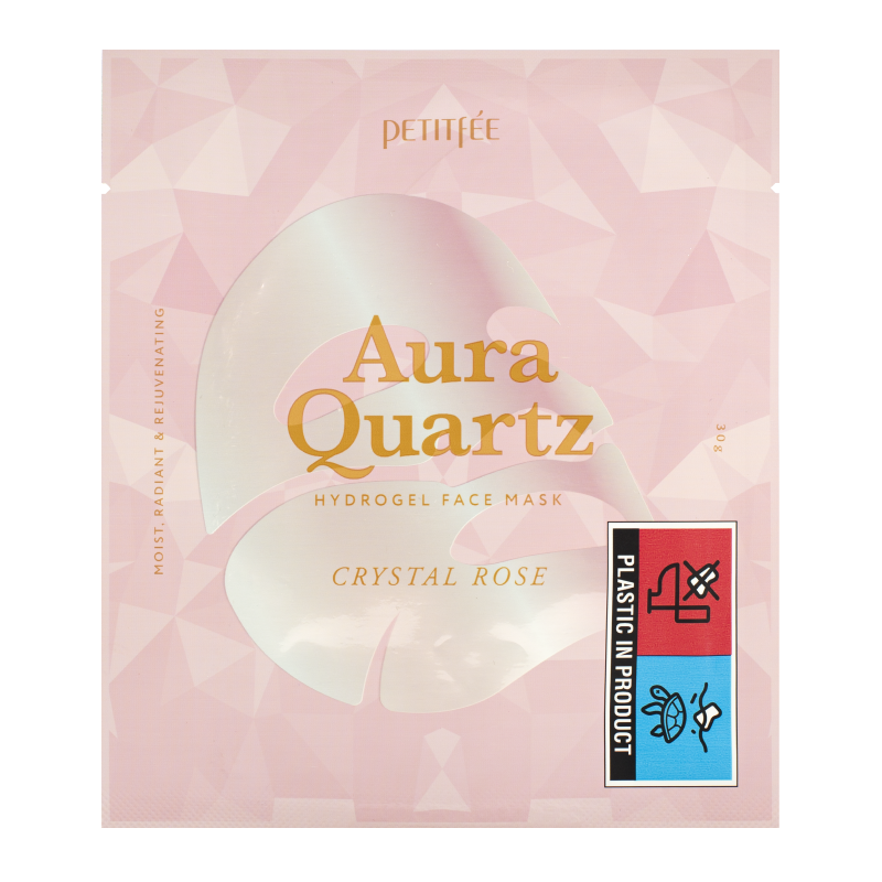 PETITFEE Aura Quartz Hydrogel Face Mask [Crystal Rose] Гидрогелевая маска для лица с жемчужной пудрой