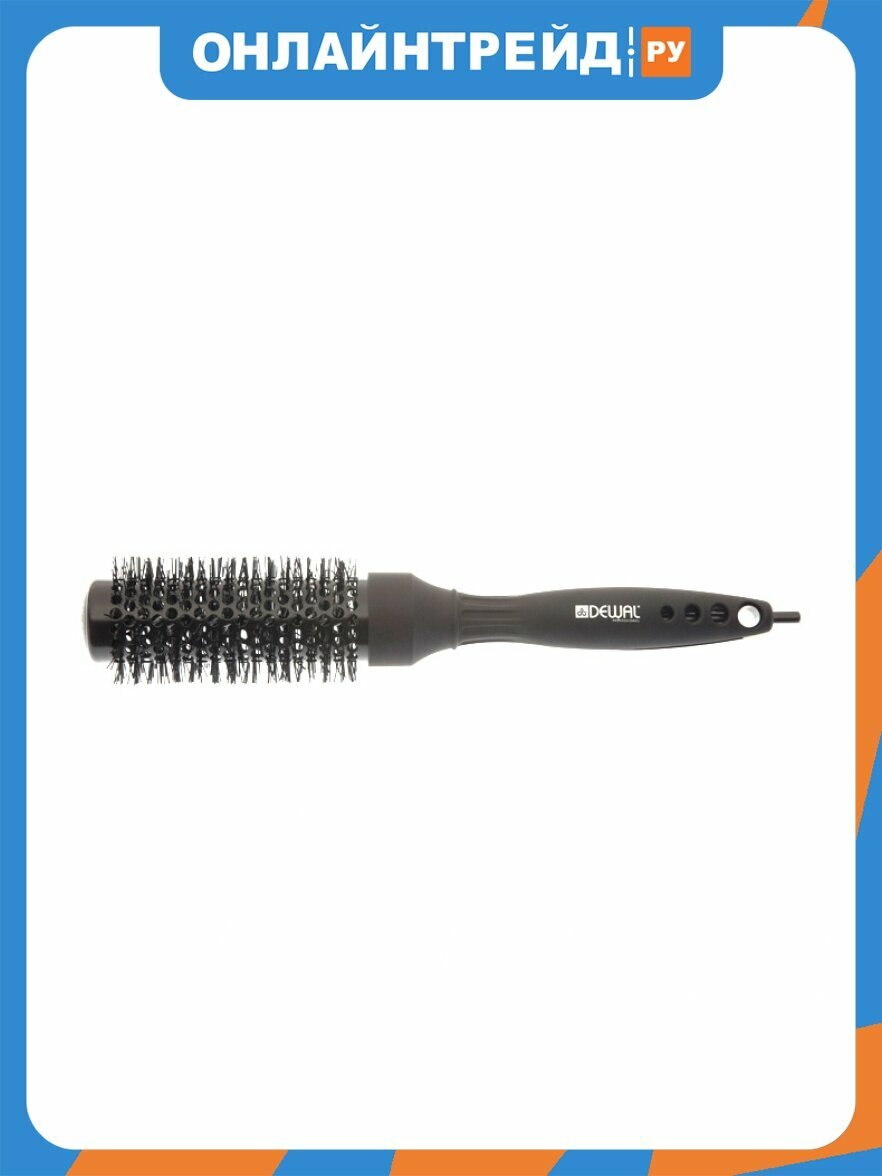 Термобрашинг Dewal Professional DEWAL Black Magic, с прямой щетиной d25х37мм