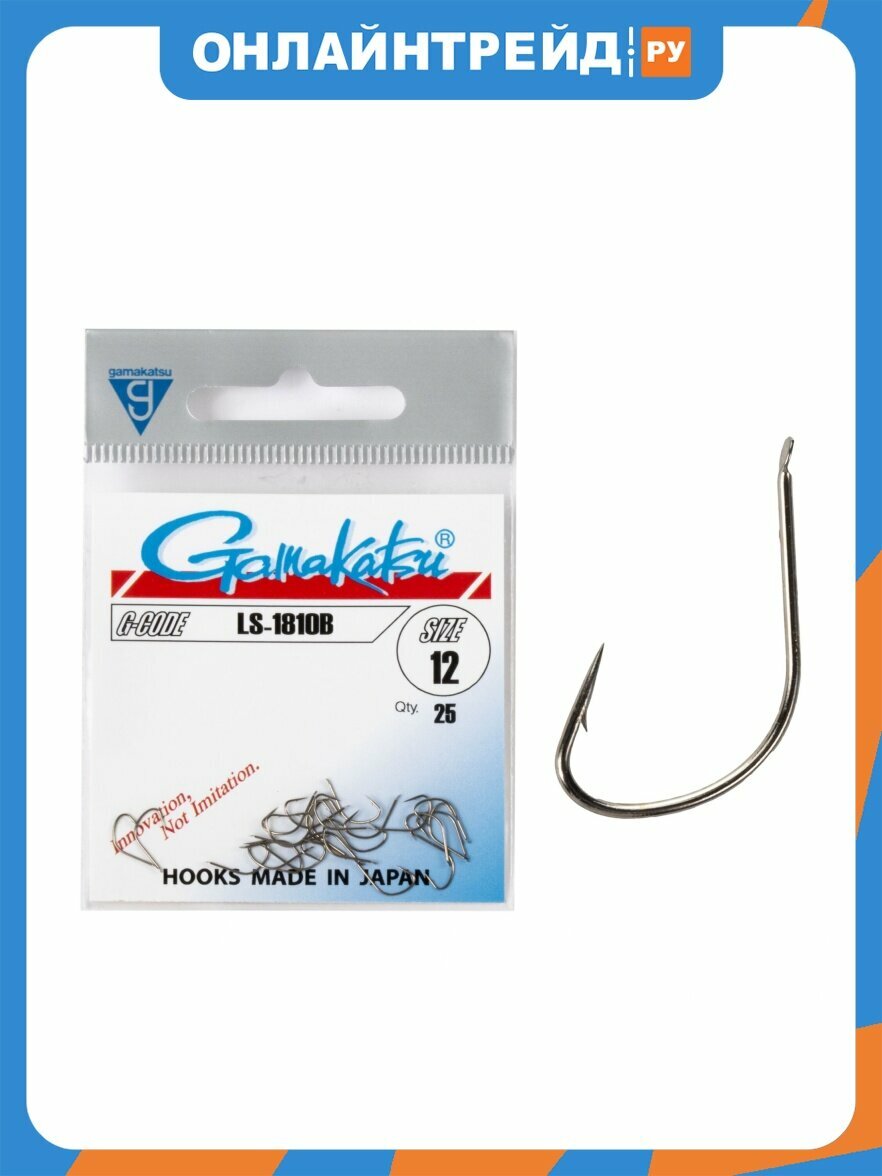 Крючки Gamakatsu LS-1810B HOOKS BRONZE размер 12 25шт.