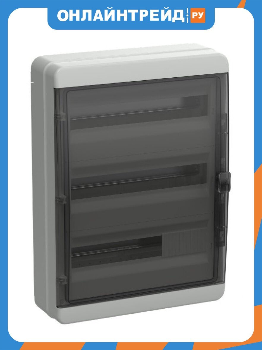 Корпус пластиковый Iek TEKFOR КМПн-54 IP65 черн. прозр. дверь, TF5-KP72-N-54-65-K03-K02