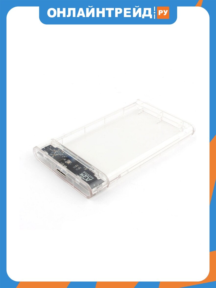 Внешний корпус для HDD/SSD 2.5" Agestar 3UB2P4 пластик, прозрачный, USB 3.0