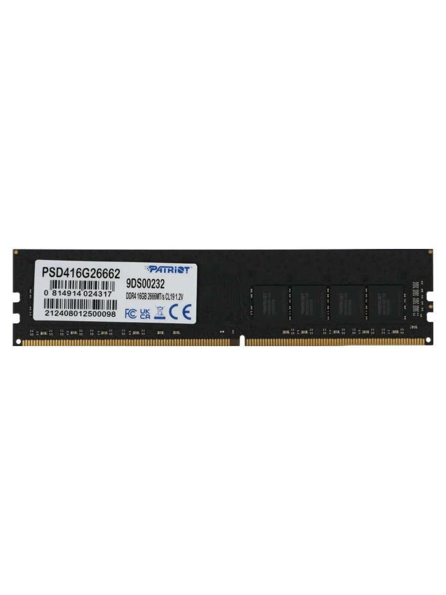 Оперативная память Patriot Memory DDR4 16Gb 2666MHz pc-21300 (PSD416G26662)