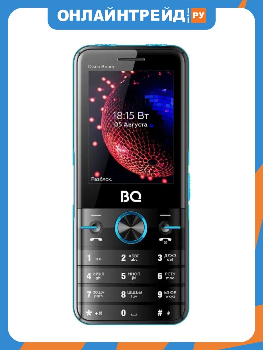 Мобильный телефон BQ -2842 Disco Boom Черно-голубой