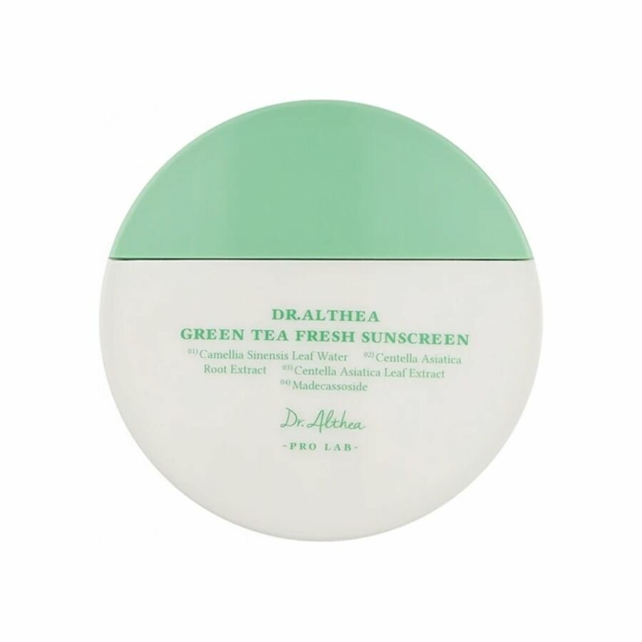 Dr.Althea Успокаивающий солнцезащитный крем Green Tea Fresh Sunscreen с экстрактом зеленого чая, SPF50+ PA++++, 45 мл.