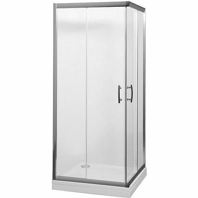 Душевой уголок Aquanet Alfa Cube NAA1142 100x100 185041 профиль Хром стекло прозрачное