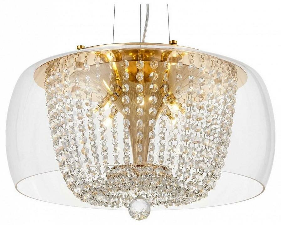 Подвесной светильник LUMINA DECO Disposa LDP 7018-500 PR F.GD цвет плафона подвески Прозрачный, цвет арматуры Золото