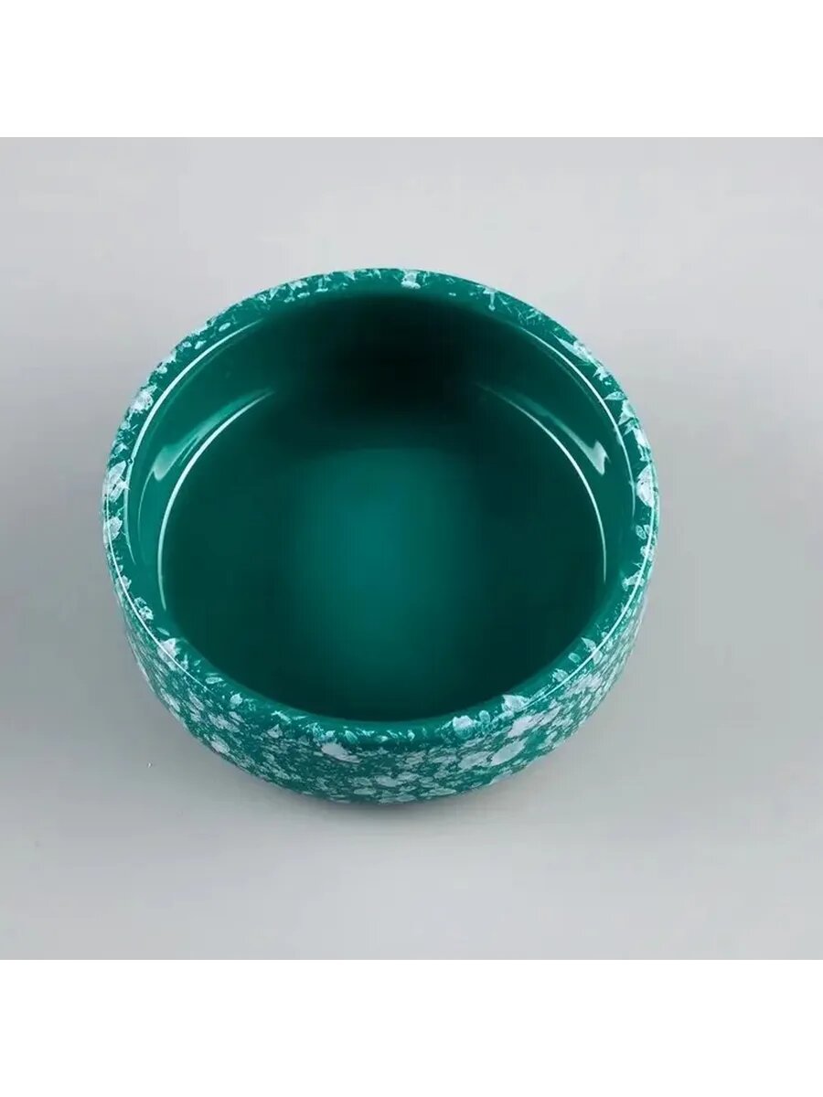 Керамическая миска для грызунов, 100 мл, зелёная