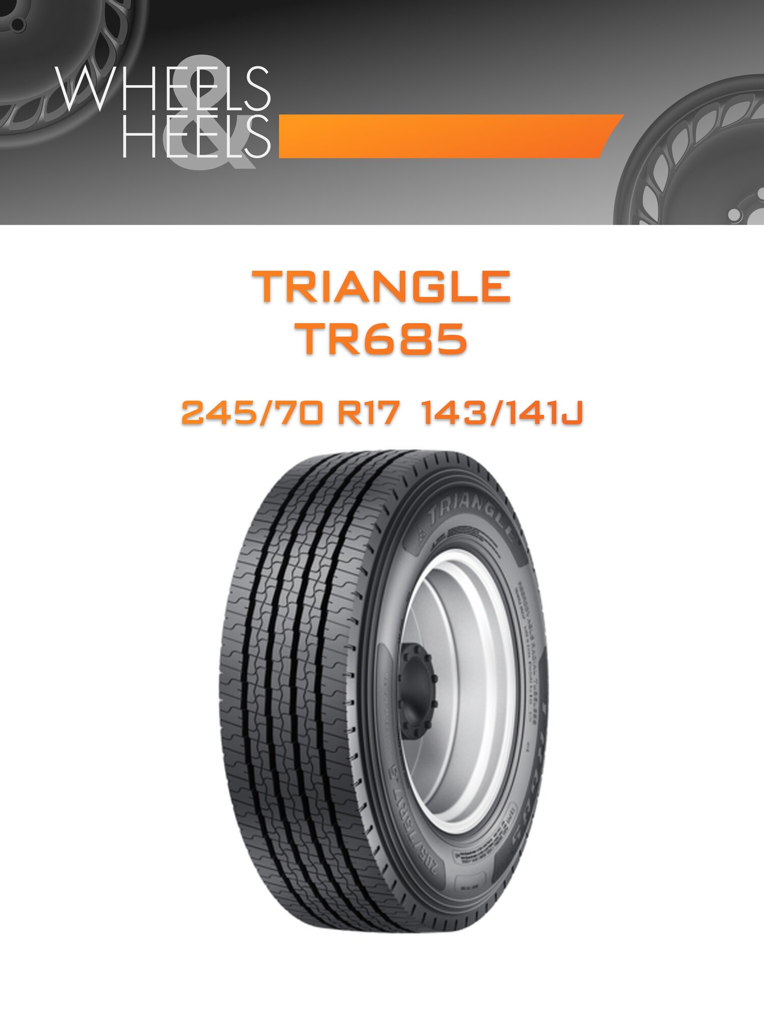 Шина автомобильная Triangle TR685 245/70 R17.5 143/141J ALLSEASON, всесезонная, универсальная