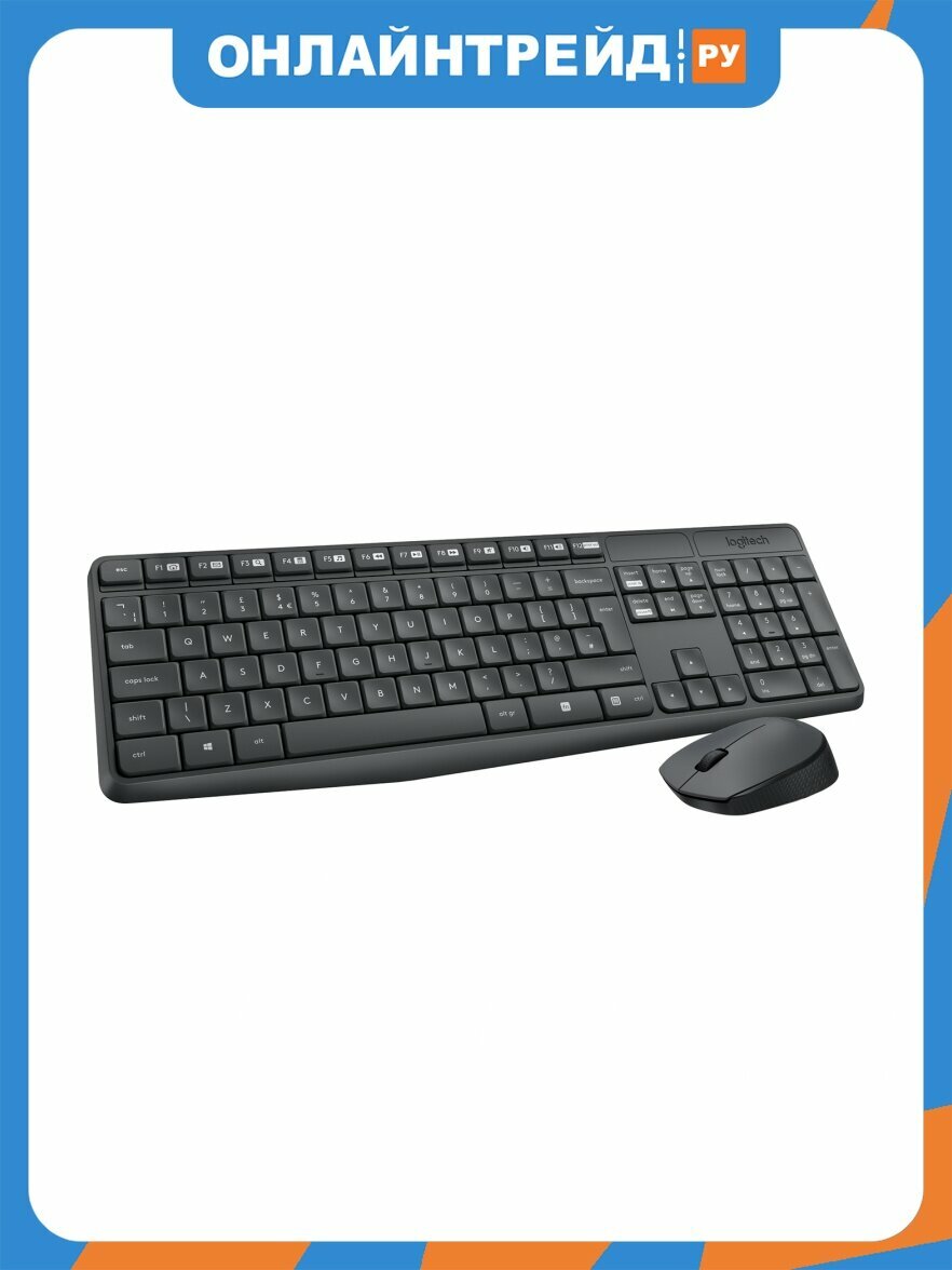 Комплект с беспроводной мышью и клавиатурой Logitech MK235