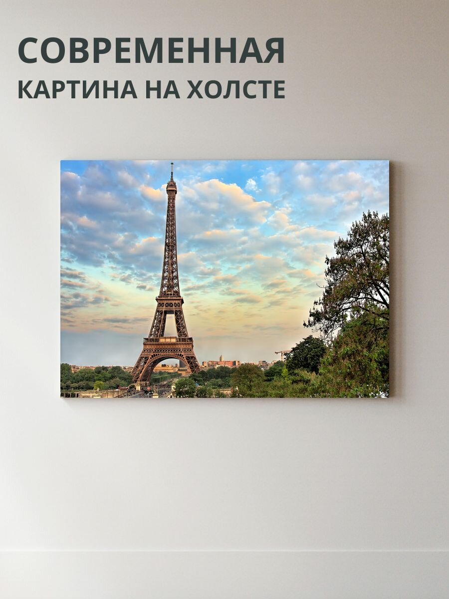 Картина на холсте Парижская панорама 70x50 см
