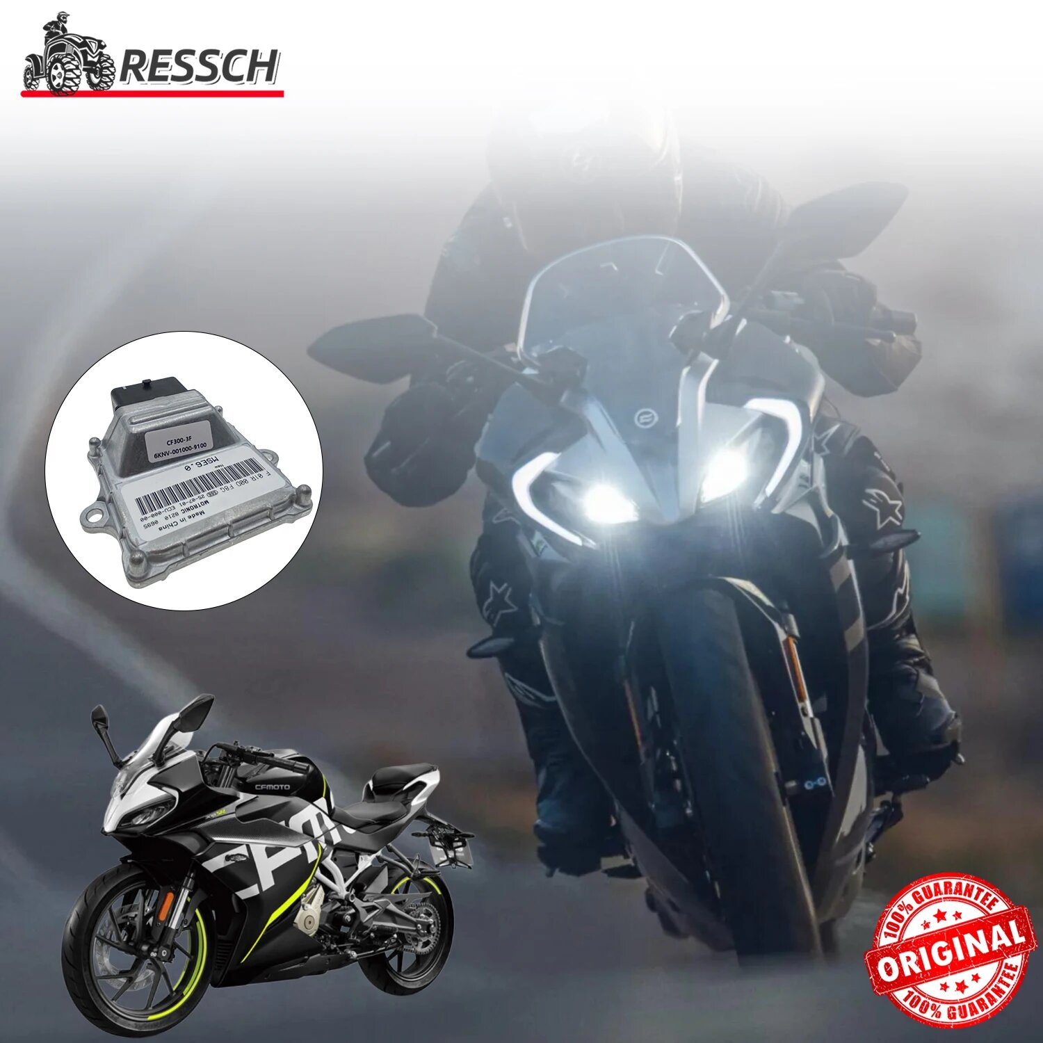 Оригинальный блок управления двигателем (ECU/ECM/CDI) для мотоцикла CFMOTO CF 300SR (MY22) CF300-3F 6KNV-001000-9100