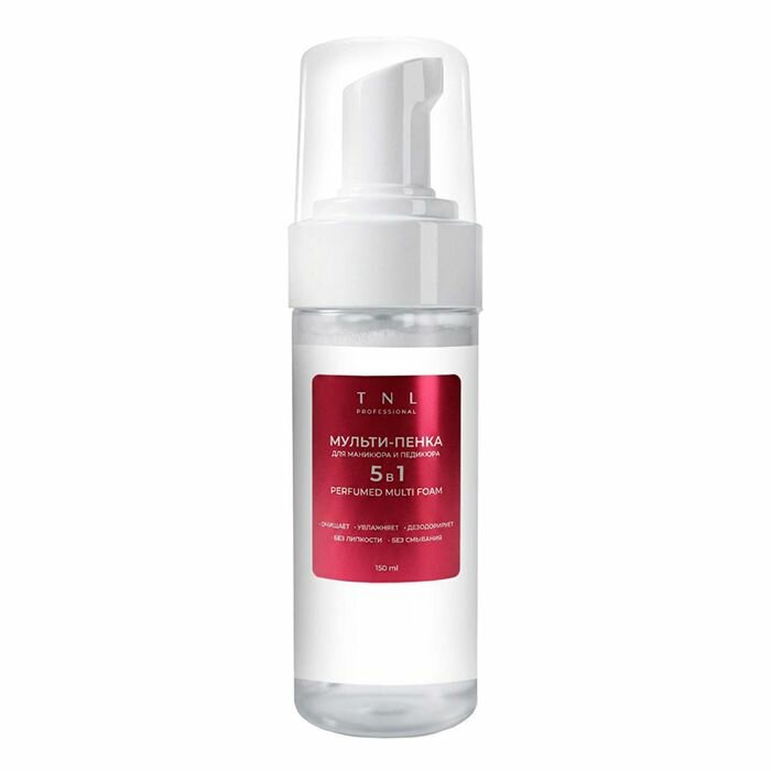 Мульти-пенка Perfumed Multi Foam 5 в 1 для маникюра и педикюра, парфюмированная Garden Bloom, TNL Professional, 150 мл