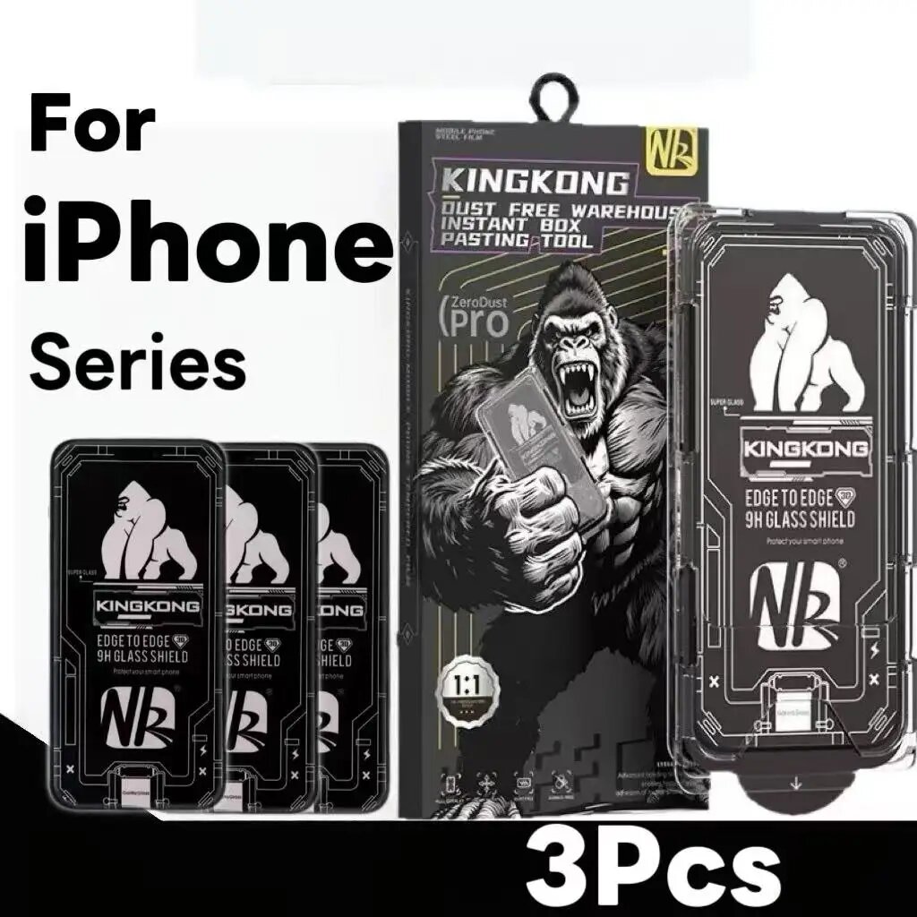 Защитная пленка из закаленного стекла для iPhone 17/16/15 Pro Gorilla, полноэкранная защита iPhone17