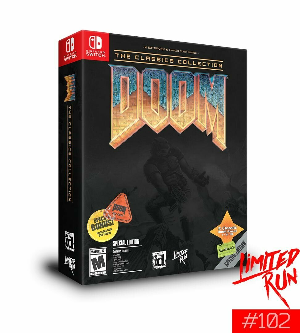 Игра Doom: The Classics Collection Special Edition Limited Run Games (LRG) (Nintendo Switch, Nintendo Switch 2, Английская версия)