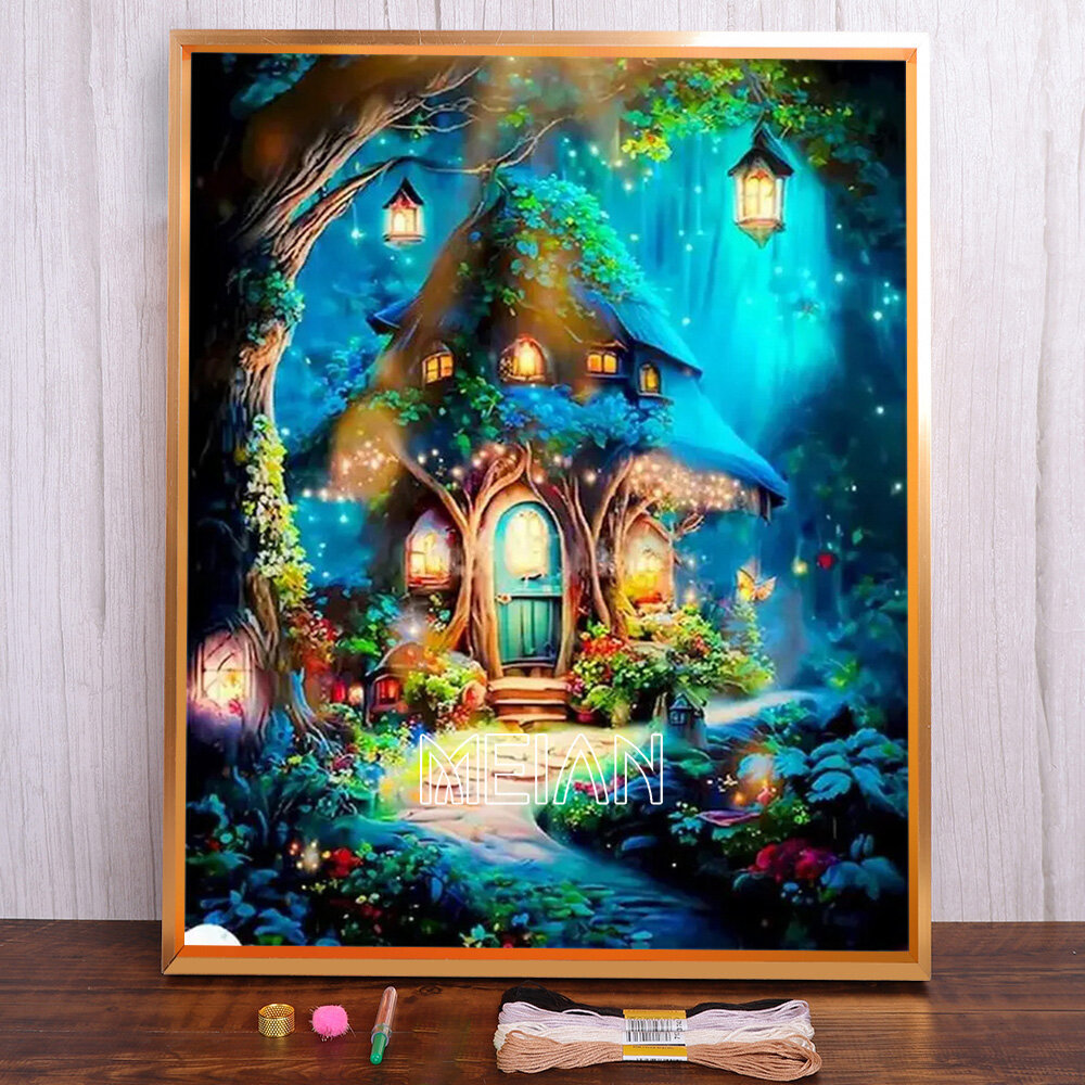 MEIAN Набор для вышивания,30x40CM,11CT,40 цветов