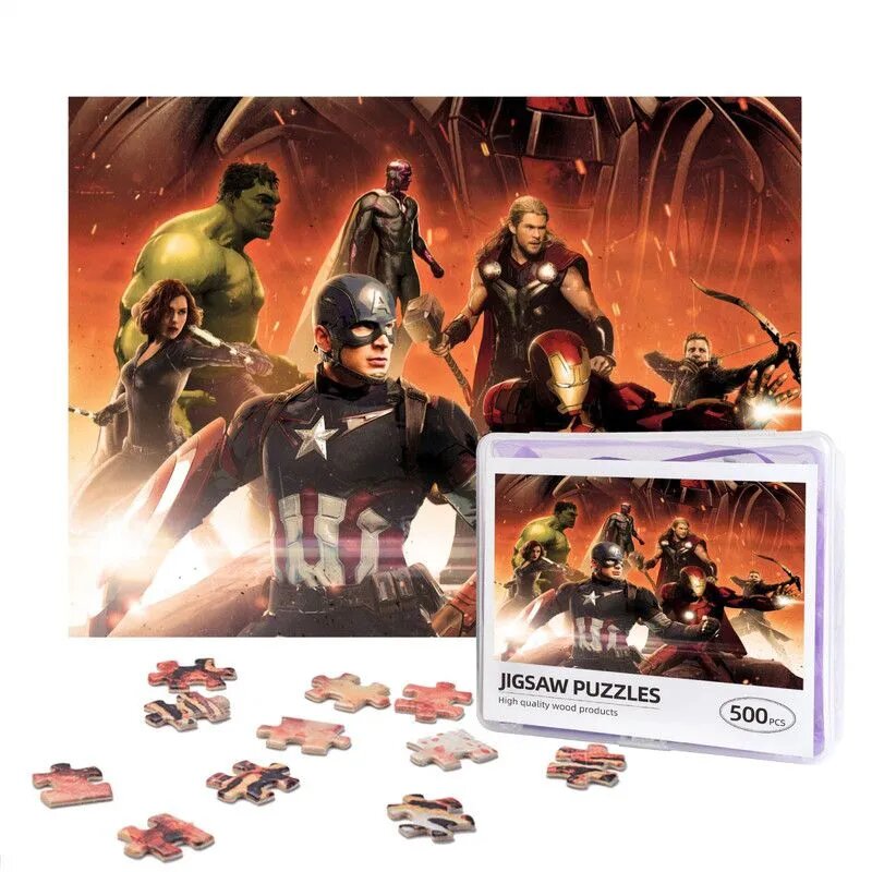 Avengers Деревянный пазл Марвел Деревянные пазлы Мстители Marvel 500 шт.