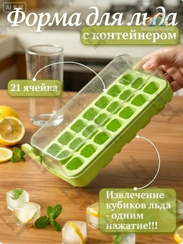 Форма для льда, 21 яч, 1 шт