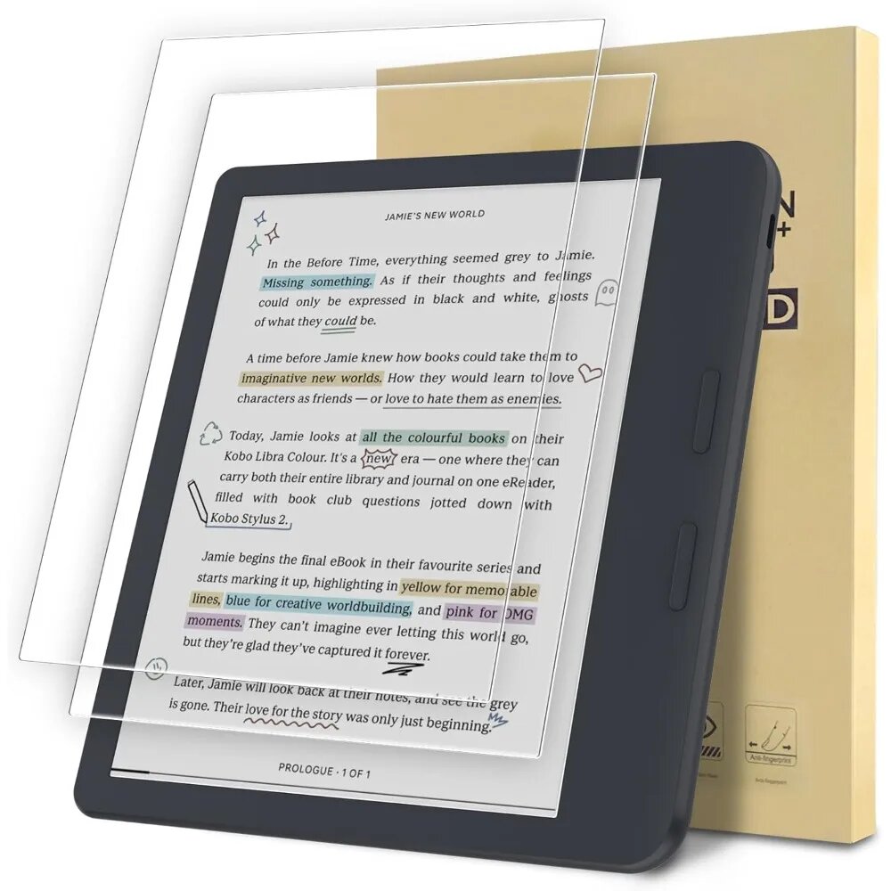 Защитные экраны для KOBO Clara 2E Libra Colour BW 2024 DITIPOO 2 шт. Libra Colour 7.0