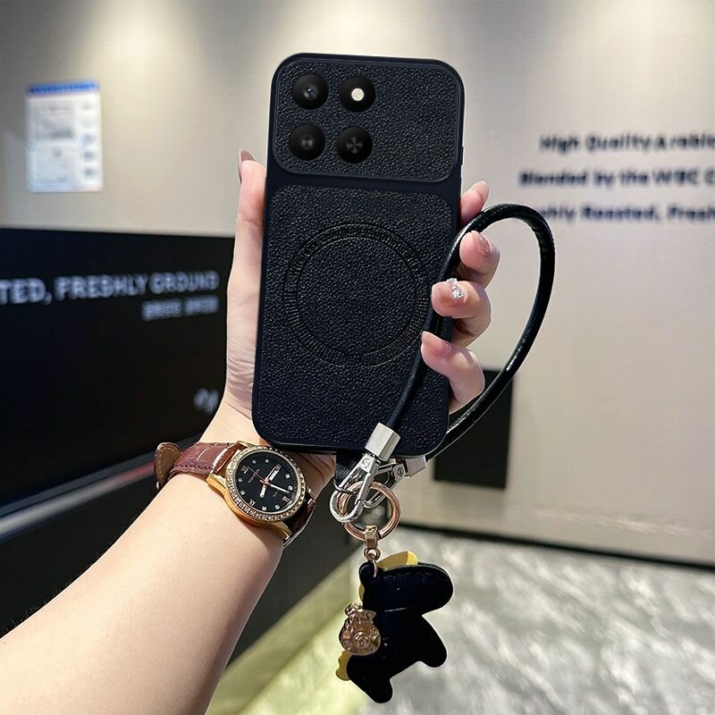 Чехол для Honor X7D / Хонор X7d, кожа TPU, со шнурком, защитный, противоударный